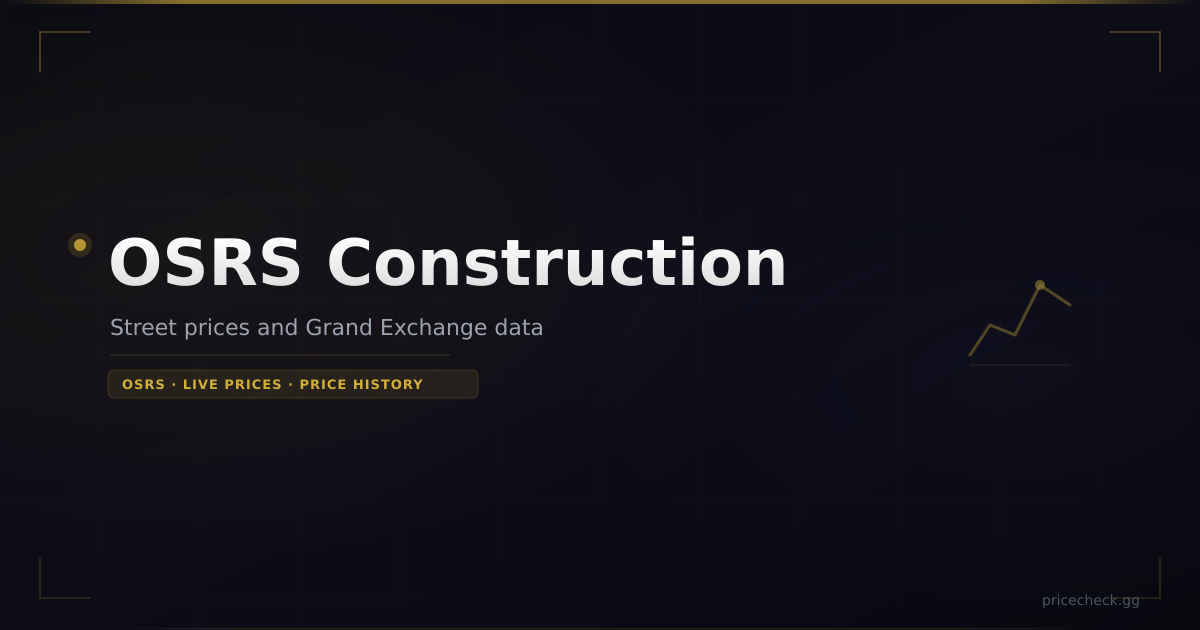 OSRS Construction Prices — Street Prices & GE Data | PriceCheck.gg